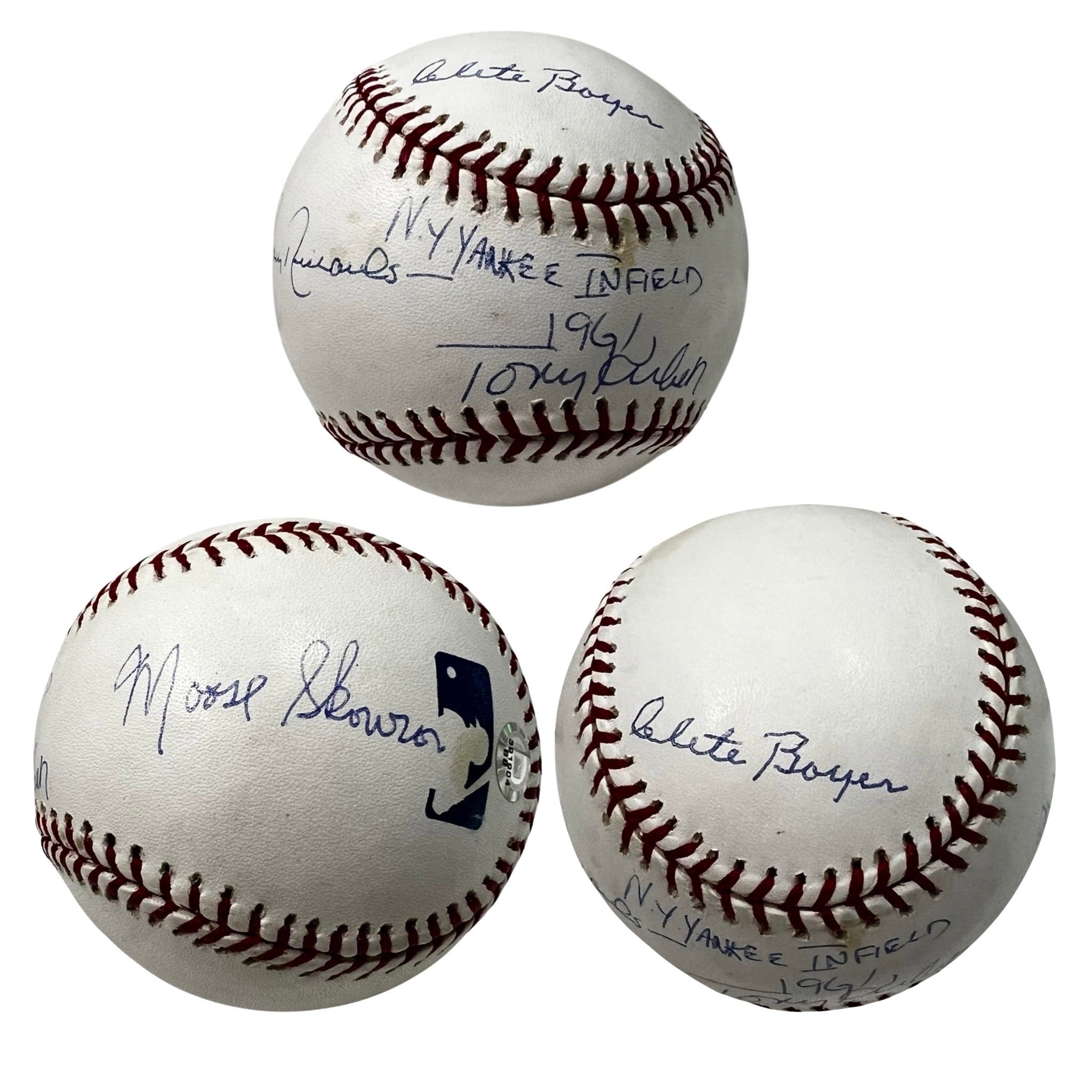 Moose Skowron, Tony Kubek, Clete Boyer & Bobby Richardson Autographed ...
