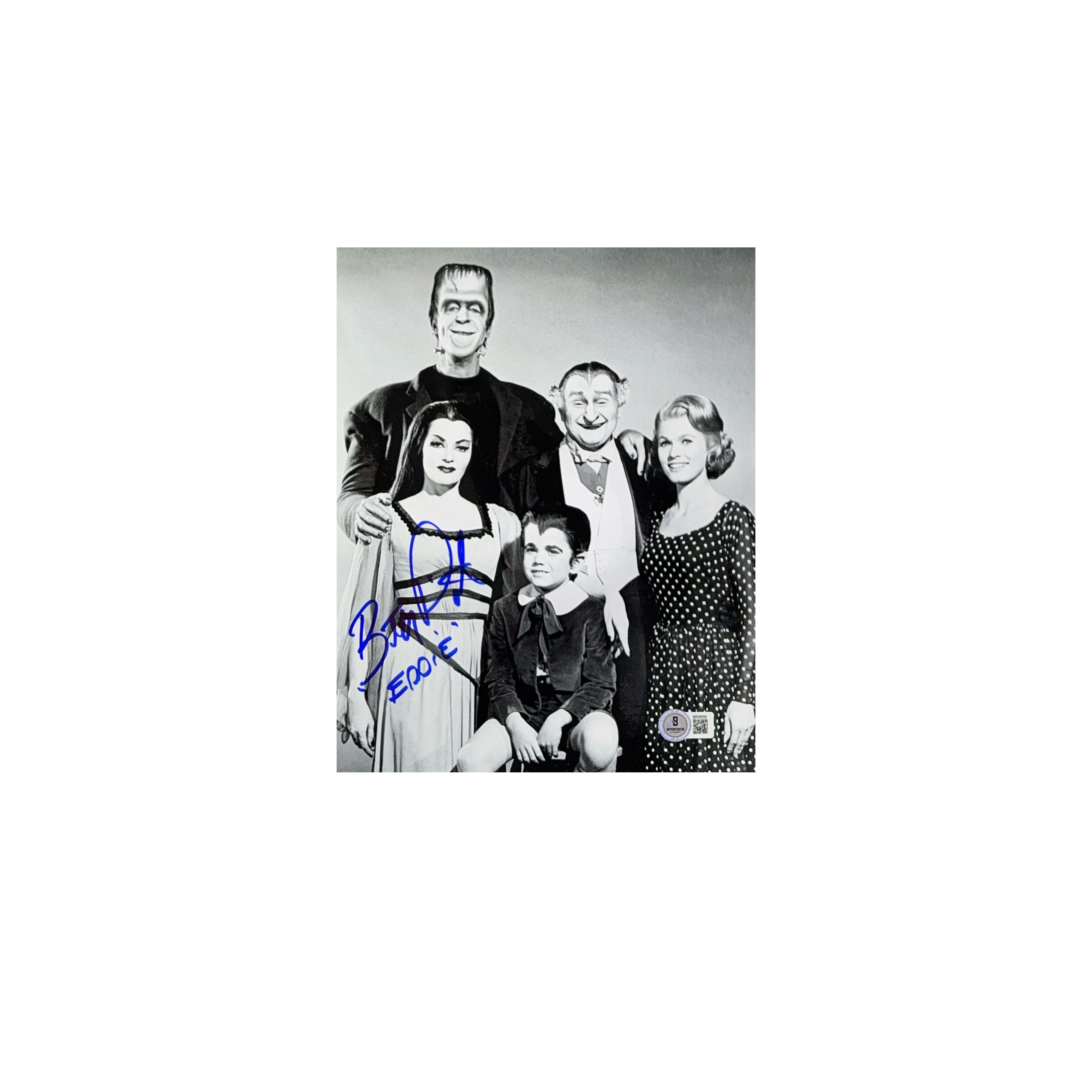 Butch Patrick Autographed The Munsters With Family Vertical 8x10 "Eddi ...