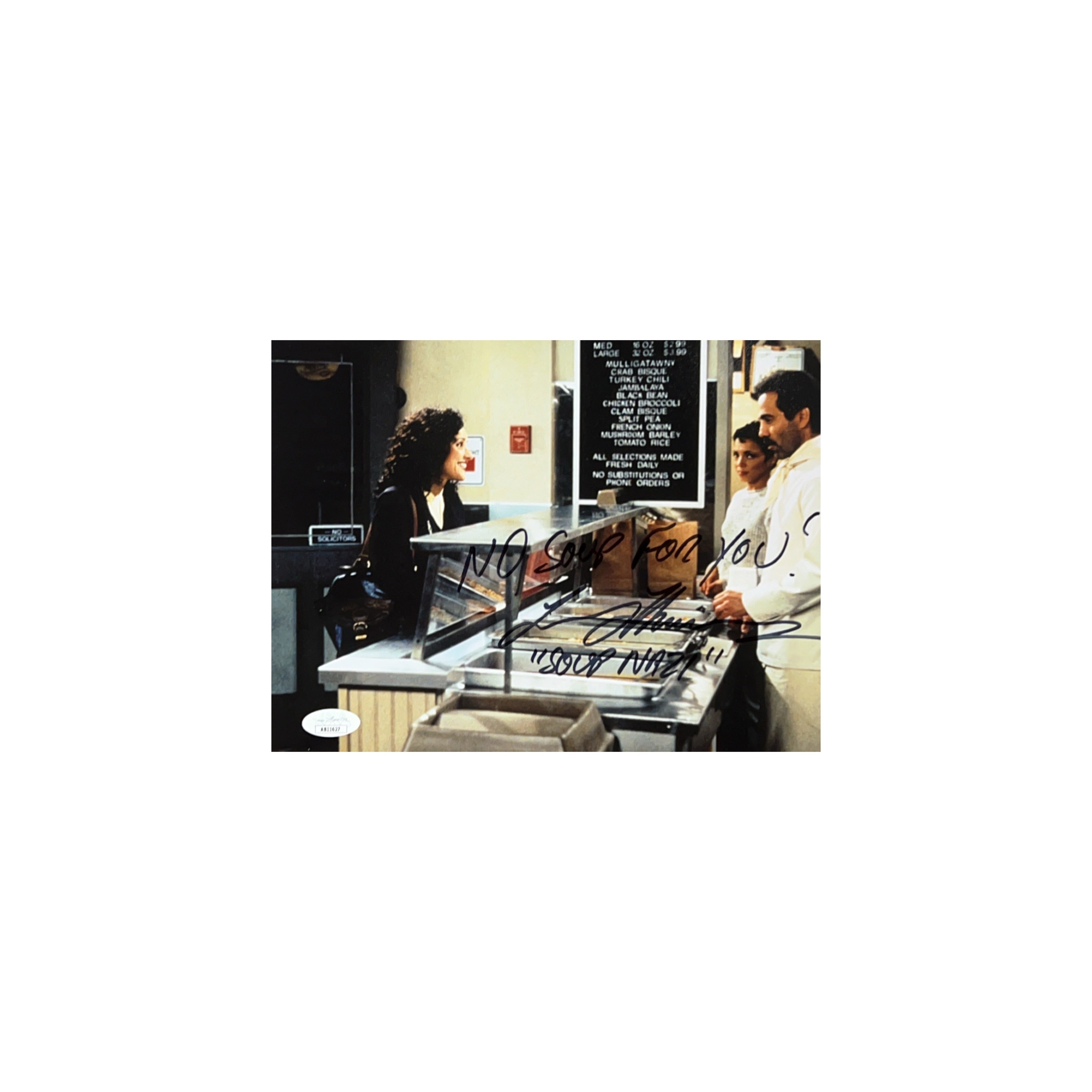 Larry Thomas Autographed Seinfeld Soup Nazi W/ Elaine 8x10 "No Soup Fo ...