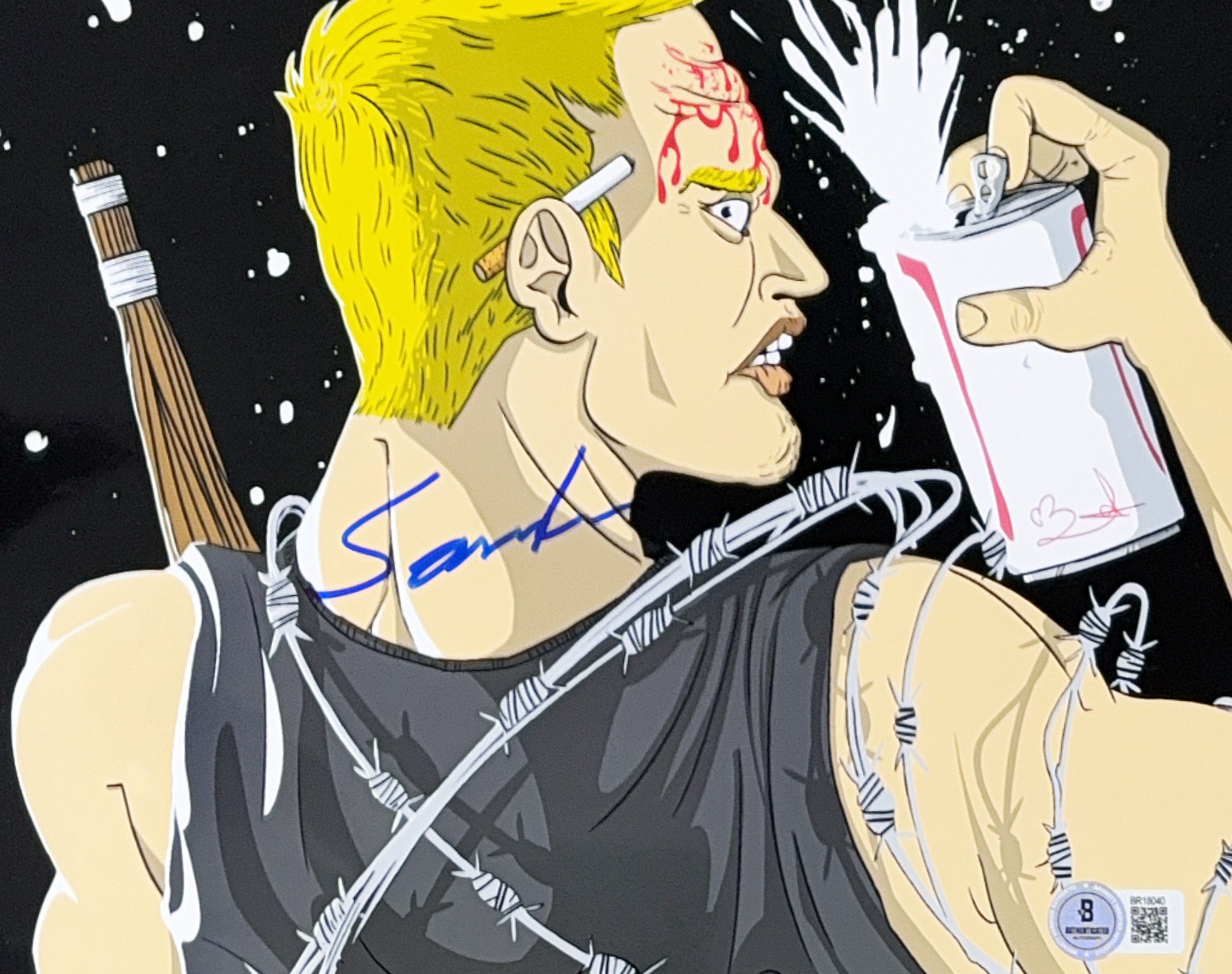 The Sandman Autographed Horizontal Cartoon 8x10 Beckett – BG Autographs