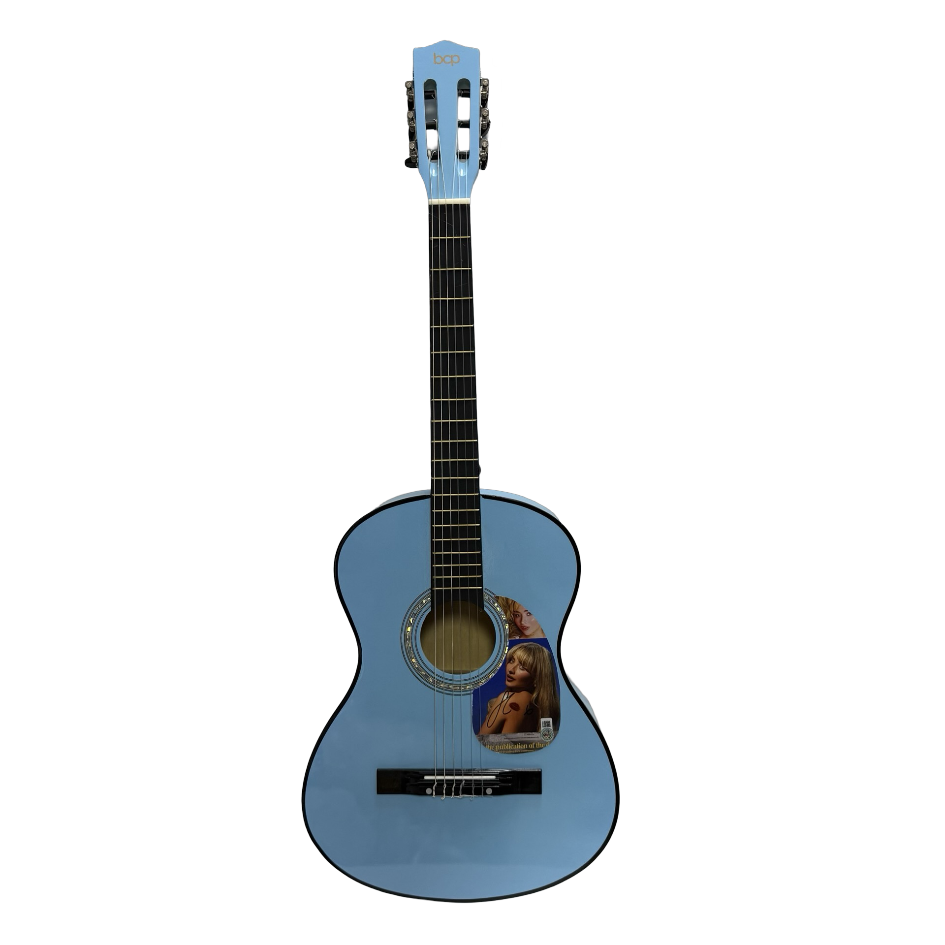 Sabrina Carpenter Autographed Light Blue Guitar Beckett – BG Autographs