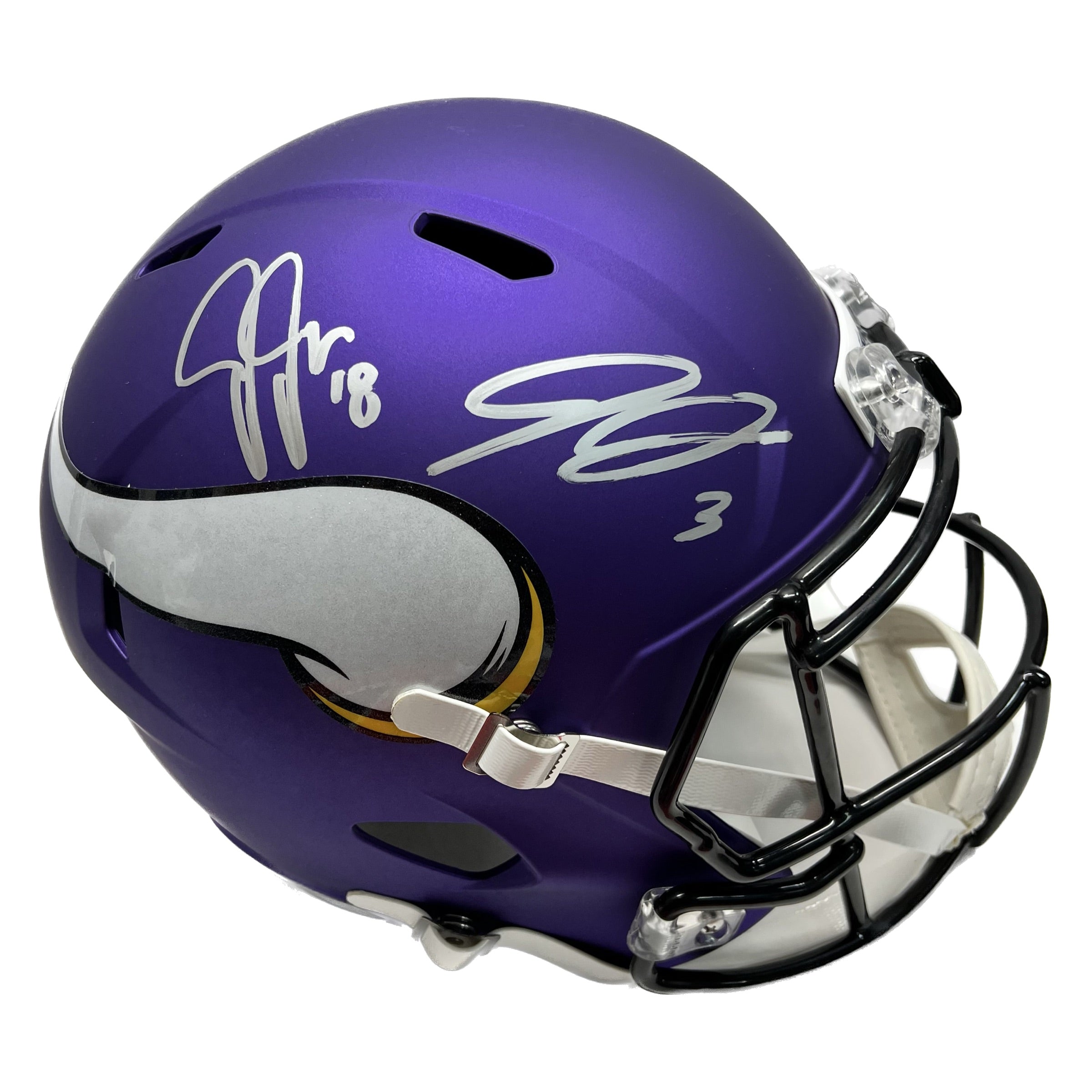 Justin Jefferson & Jordan Addison Autographed Minnesota Vikings Speed ...