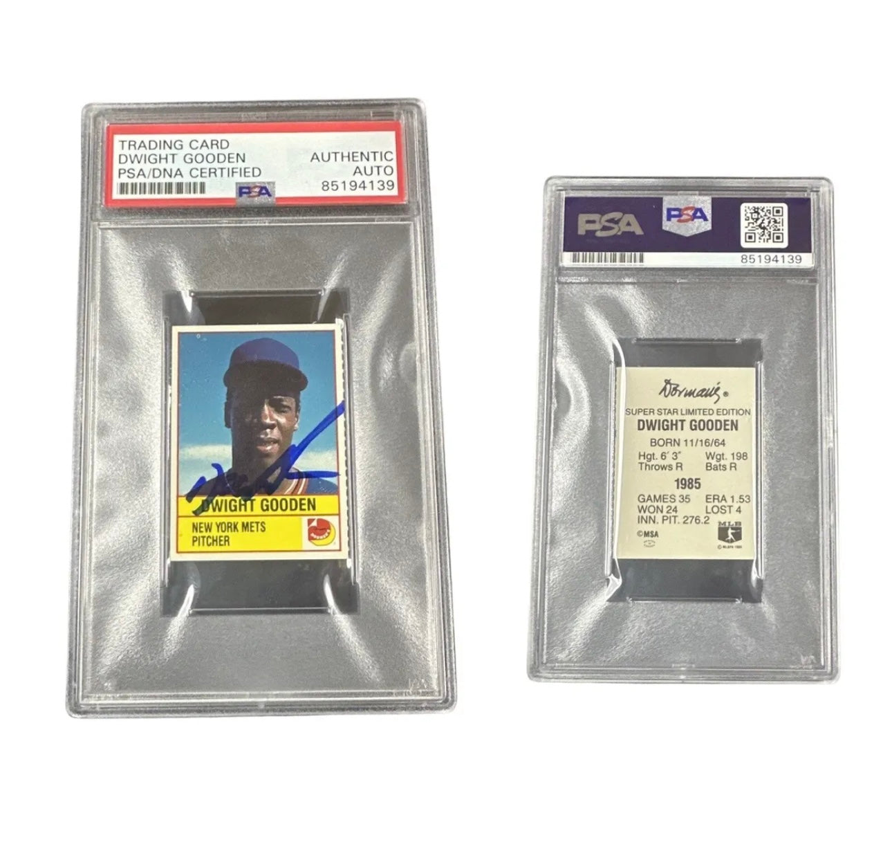 1986 Dwight "Doc' Gooden Dorman's Cheese Superstar #12 PSA Authentic A ...