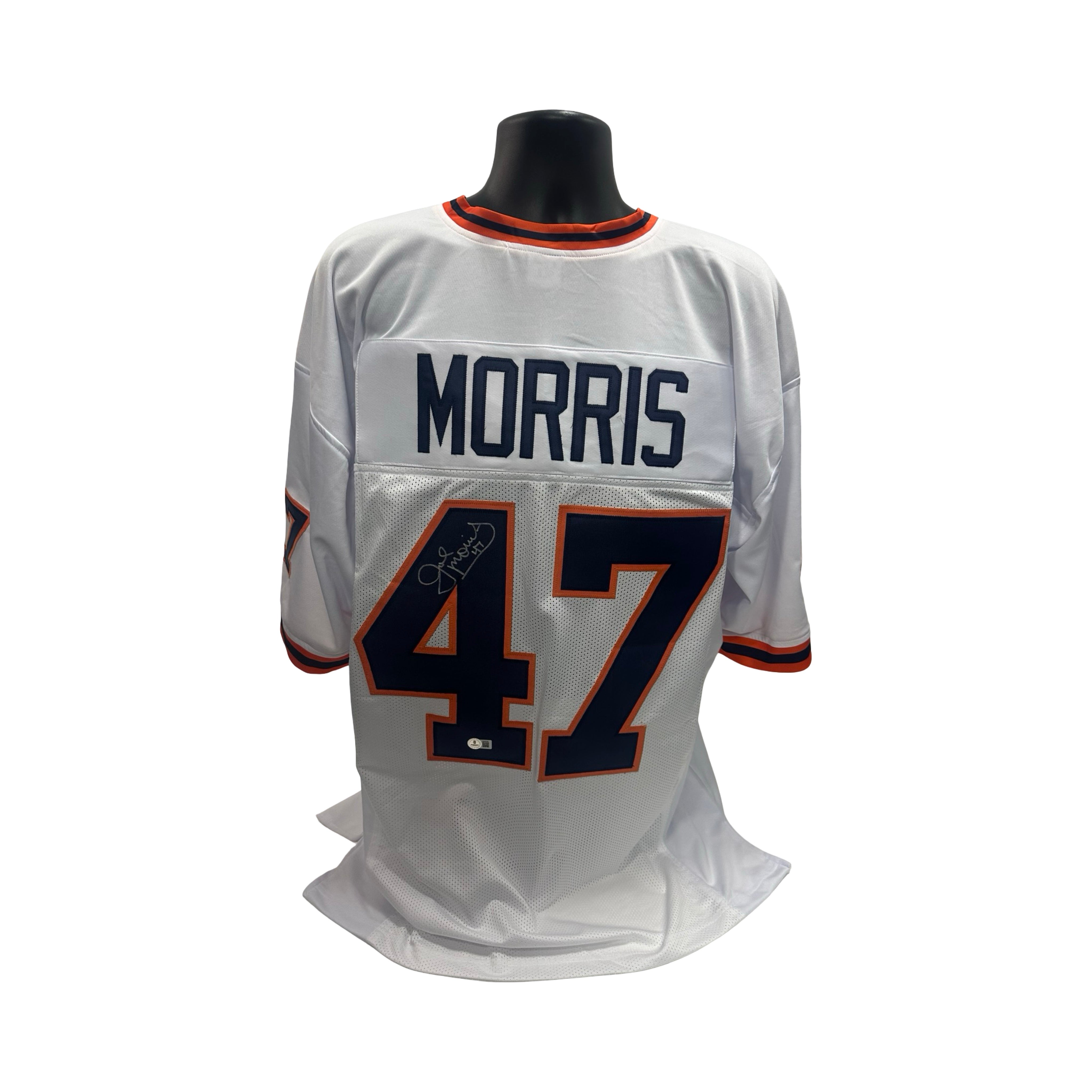 Joe Morris Autographed Syracuse Orange White Jersey Beckett BAS – BG Autographs