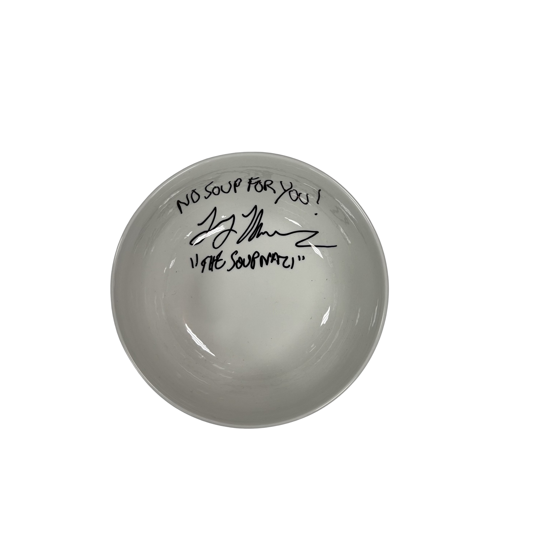 Larry Thomas Autographed Seinfeld Soup Nazi Soup Bowl "No Soup For You ...