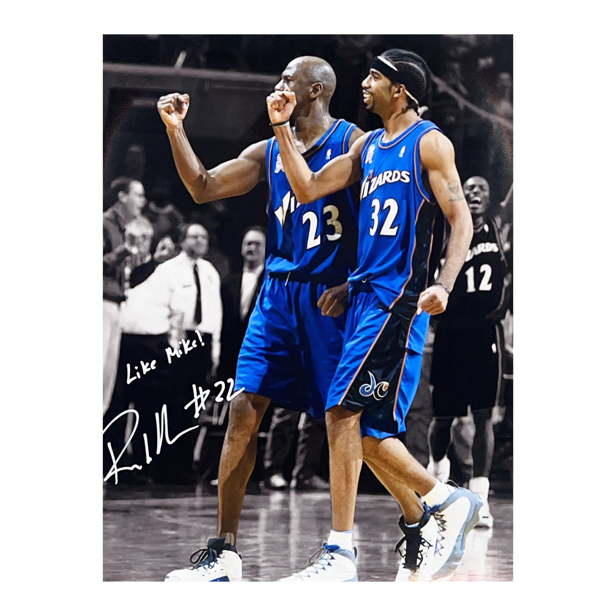 Rip Hamilton Autographed Washington Wizards w/ Jordan 16x20 “Like Mike ...