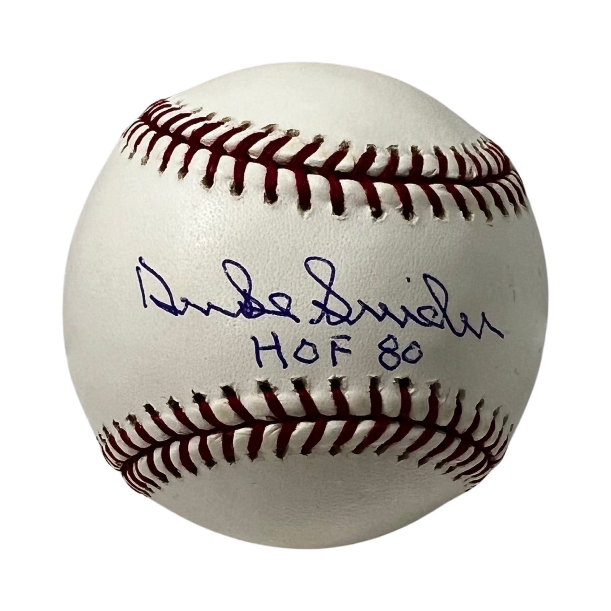 Duke Snider Autographed Brooklyn Dodgers OMLB “HOF 80” Inscription Reg ...