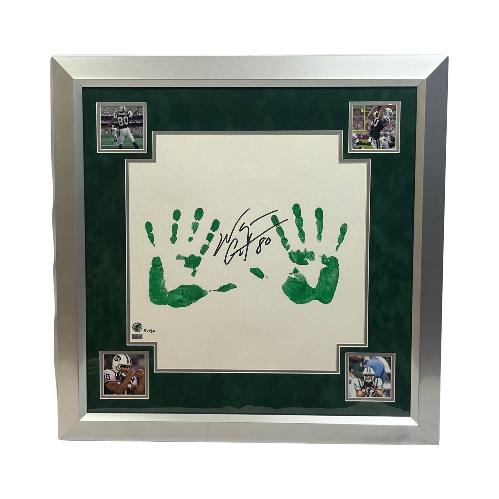 Wayne Chrebet Autographed New York Jets Framed Handprint Handprints LE ...